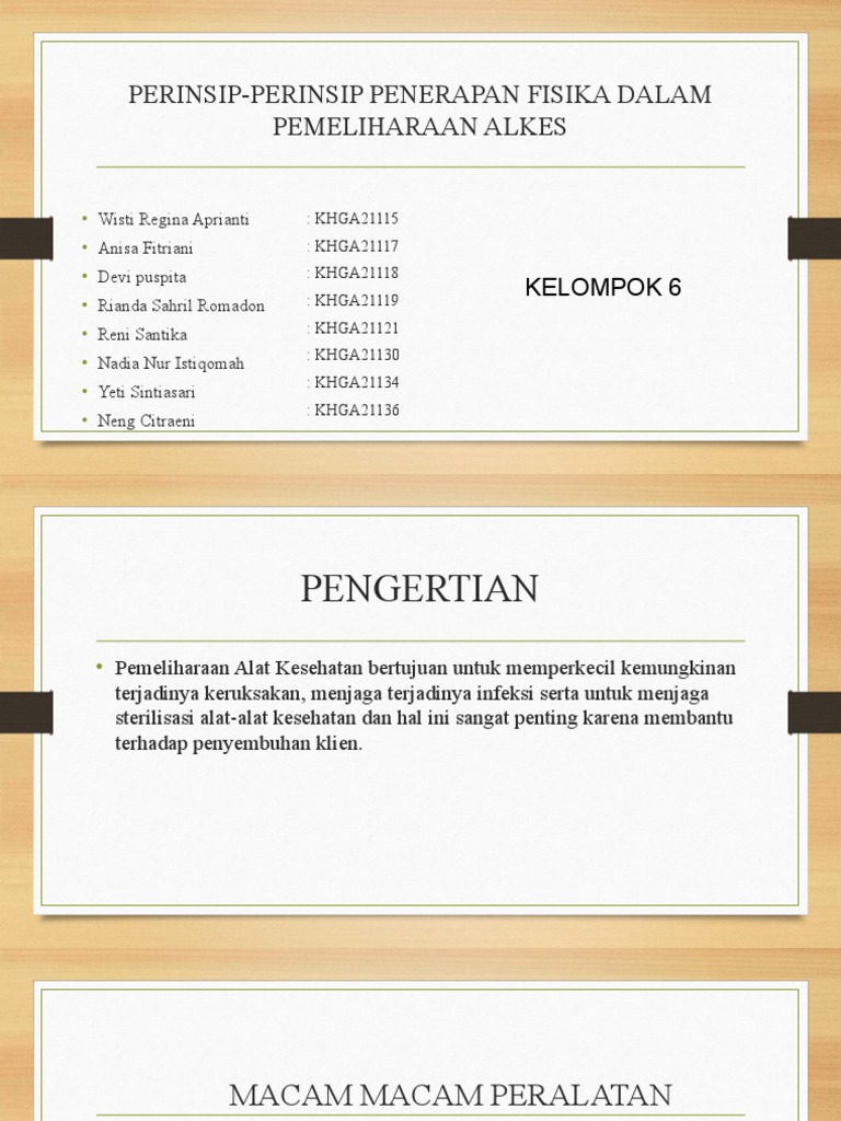 Prinsip Fisika dalam Pemeliharaan Alkes | PDF | Griya & Taman | Sains & Matematika