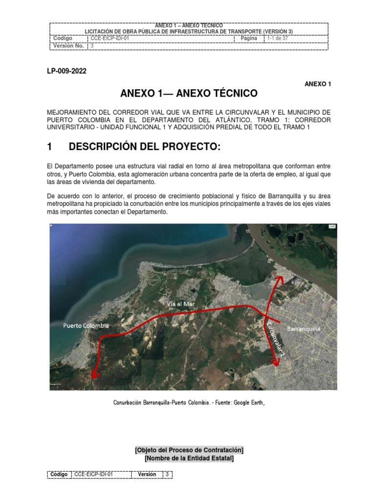 Anexo 1 - Anexo Tecnico | PDF | Peatonal | Colombia