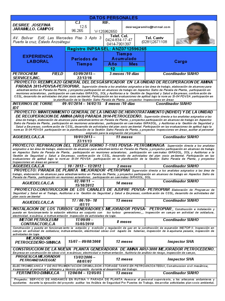 Ficha Desiree Jaramillo | PDF