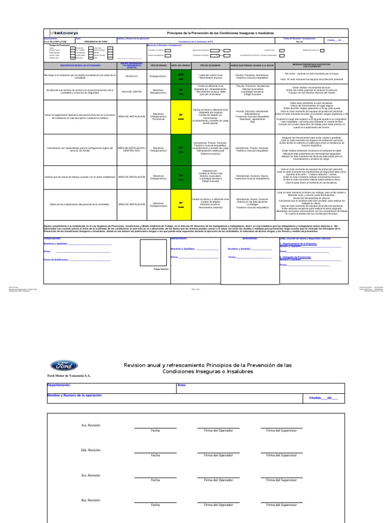 Copia de Formato PPCII Telcorp | PDF | Lesión | Infección