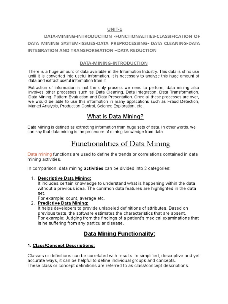Data Mining 1 1 Download Free Pdf Data Mining Data Compression