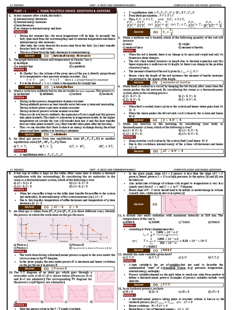 G11 Phy CH-8 Study Material | Download Free PDF | Temperature | Latent Heat