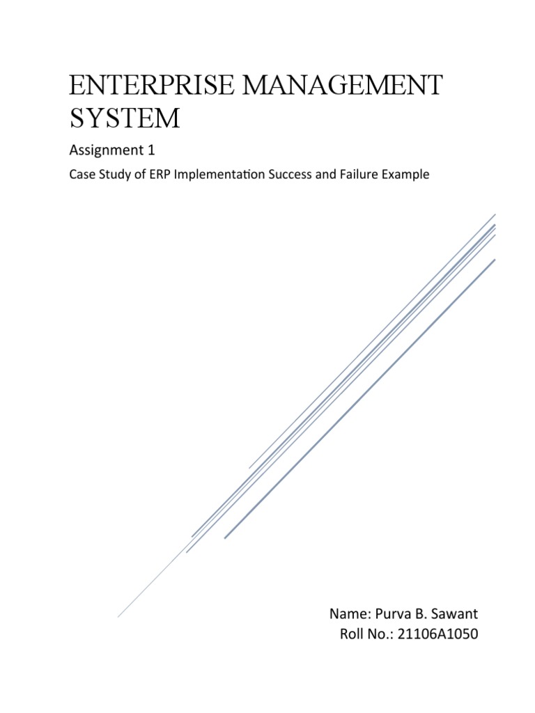 PURVA Enterprise Management System - Assignment 1 | PDF | Enterprise Resource Planning | Hewlett ...