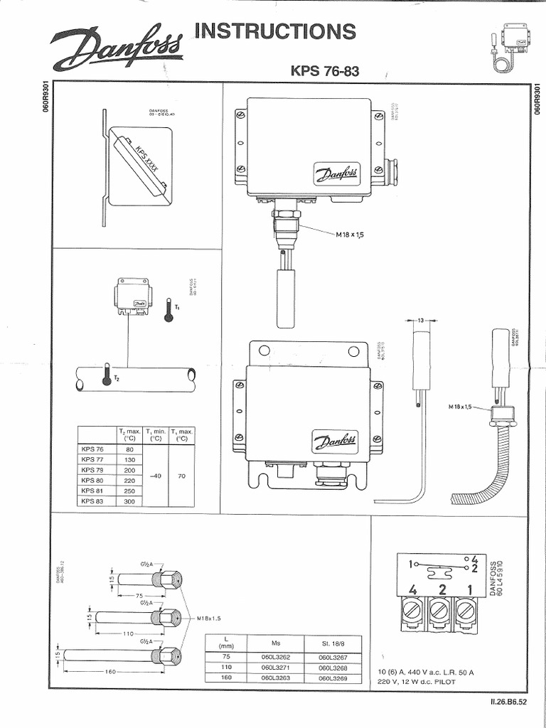 DANFOSS KPS 76 - 83 Schematic Instructions | PDF