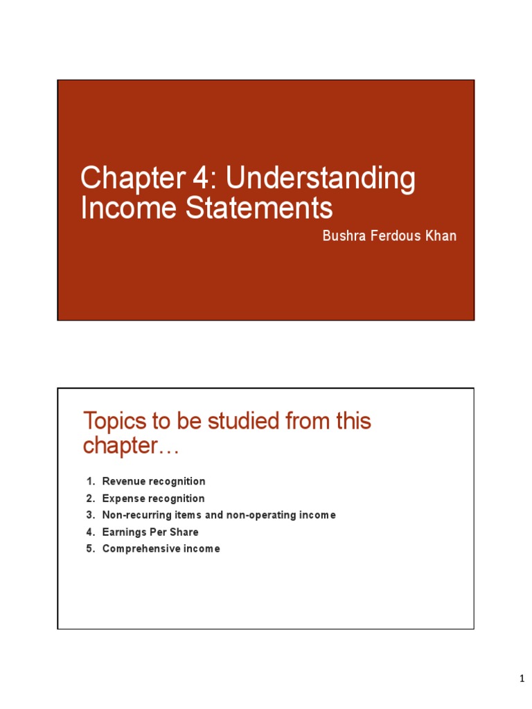 Chapter 4 - Part 1 | PDF | Depreciation | Revenue