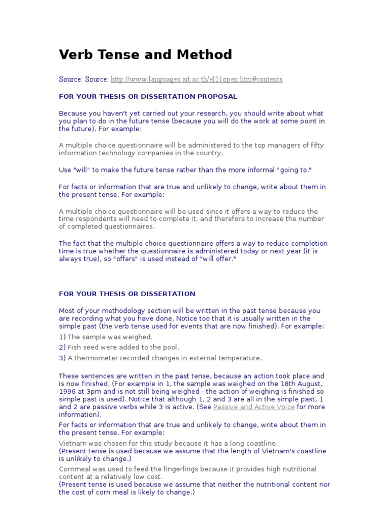 Verb Tense and Method | PDF | Grammatical Tense | Verb