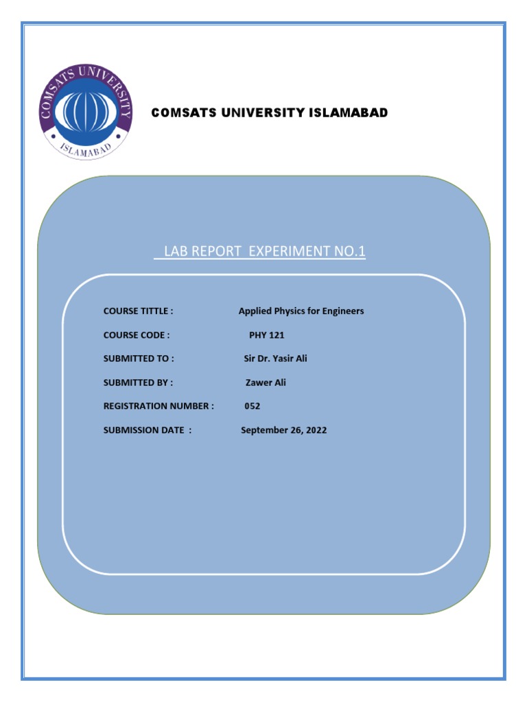 Applied Physics Lab Report | PDF | Resistor | Electrical Engineering