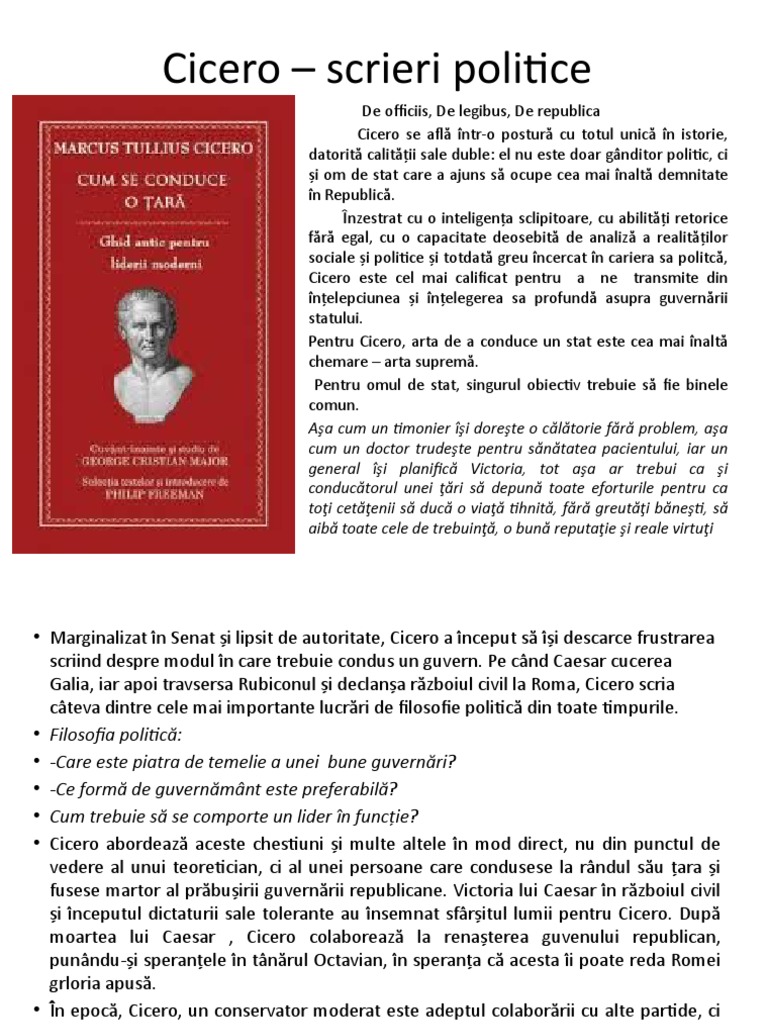 Cicero - Scrieri Politice | PDF