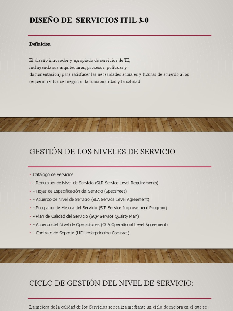 Diseño de Servicios Itil 3-0 | PDF | Acuerdo de nivel de servicio | Itil