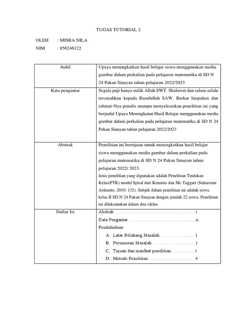 TUGAS TUTORIAL 3 Karya Ilmiah | PDF