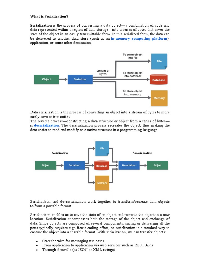 Data Serialization in Big Data | PDF | Object (Computer Science ...