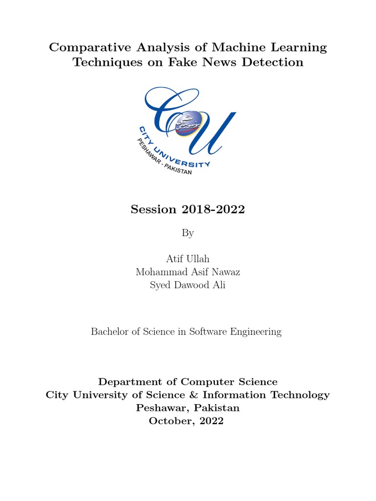 A Comparative Analysis of Machine Learning Techniques On Fake News ...
