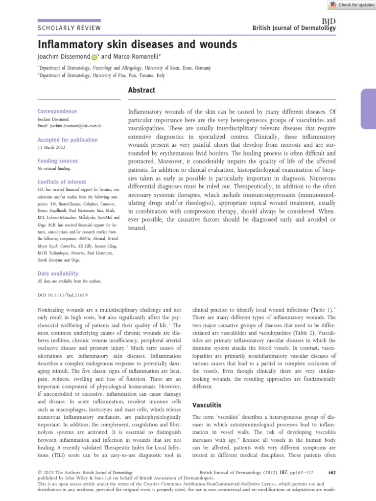 BR J Dermatol - 2022 - Dissemond - Inflammatory Skin Diseases and ...