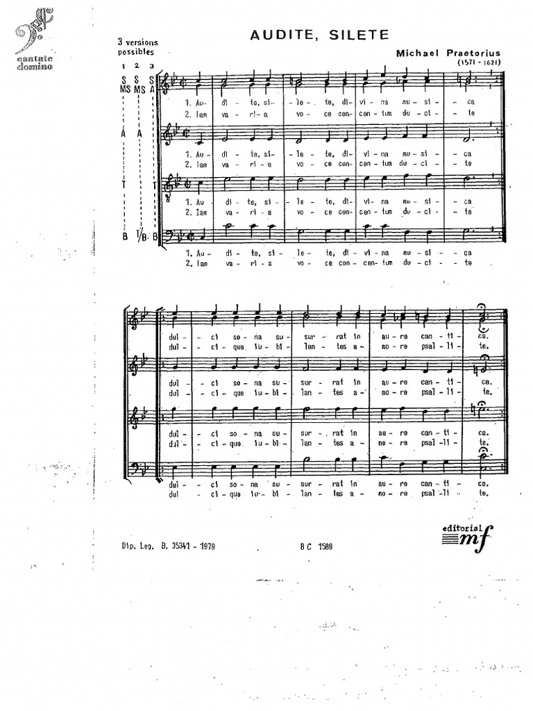 Audite Silete Praetorius | PDF