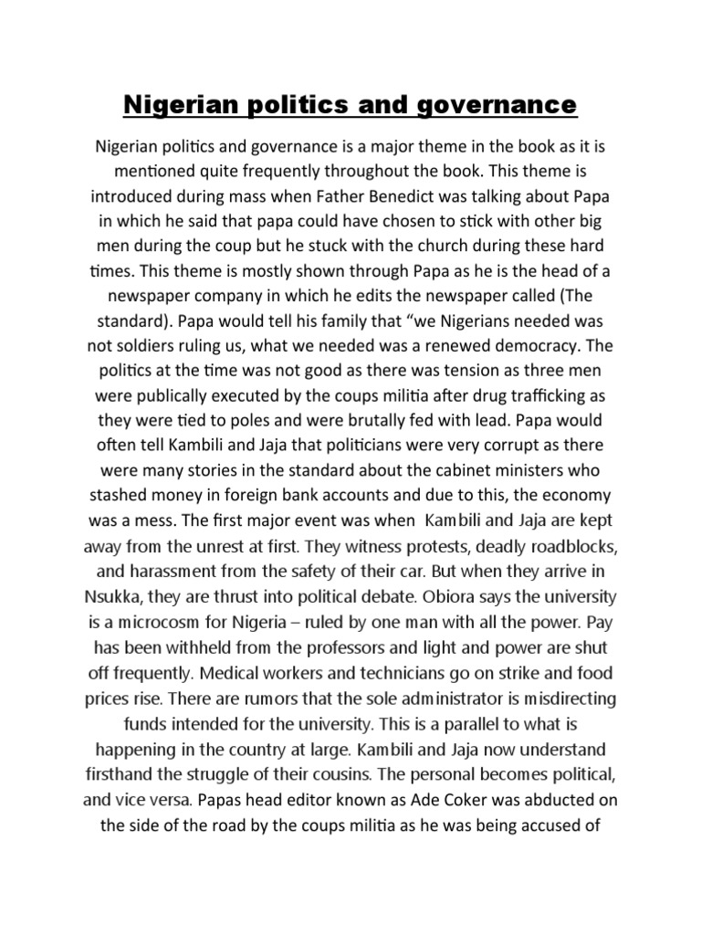Nigerian Politics and Governance | PDF | Nigeria | Social Conflict