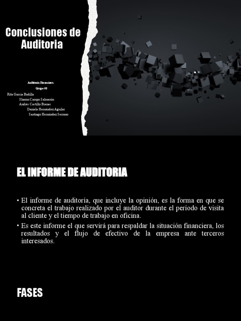 Conclusiones de Auditoria | PDF | Auditoría | Contralor