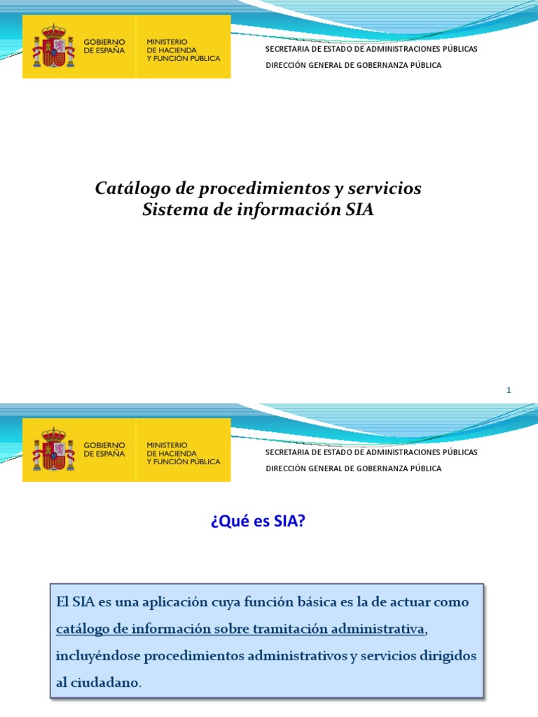 Catálogo de Procedimientos y Servicios Sistema de Información SIA | PDF | Informática