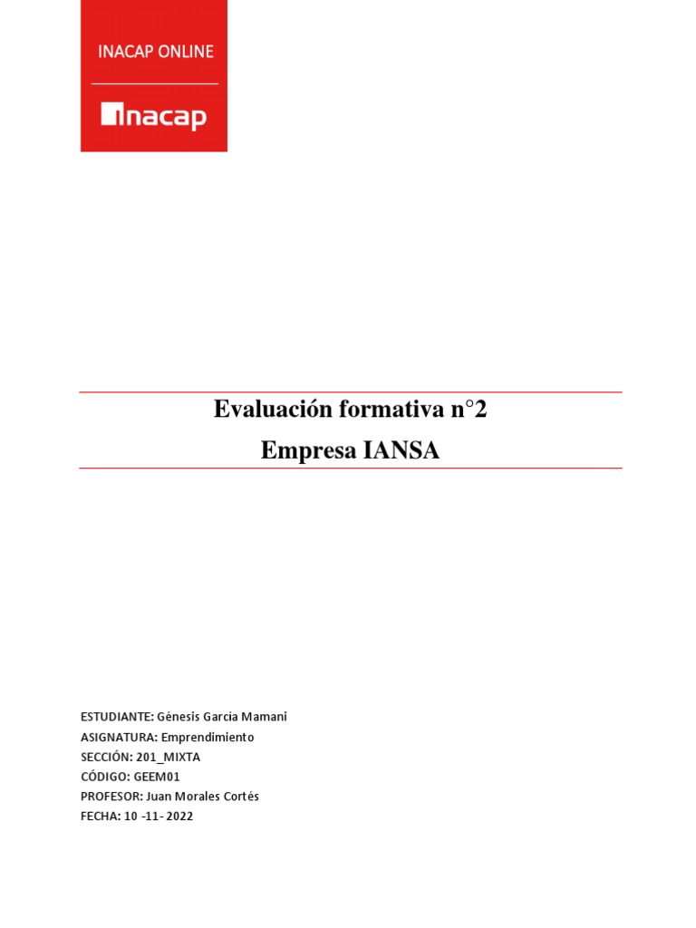 Geem01 U3 Af10 Gã Nesis Garcã A Mamani | PDF | Análisis FODA | Business