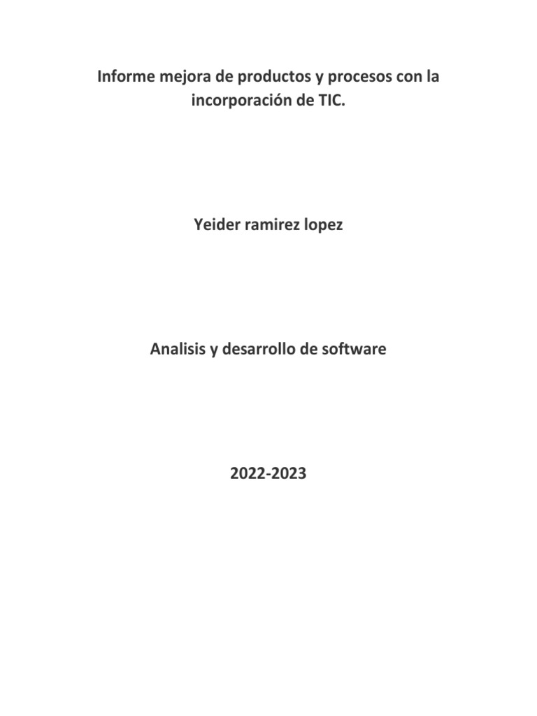 Informe de Las Tic | PDF | Tecnología de información y comunicaciones ...