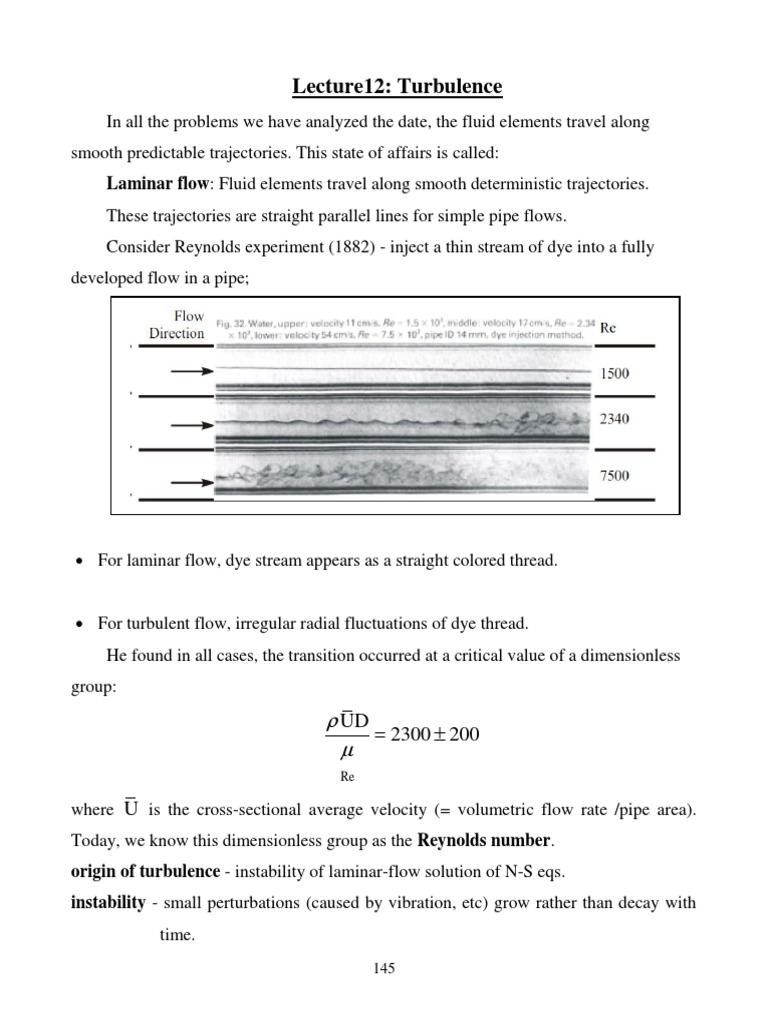 Lecture12 (Turbulence) | PDF