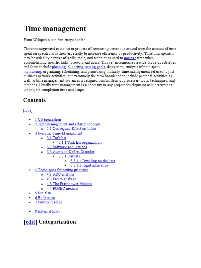 Time Management | Download Free PDF | Time Management | Professional Skills