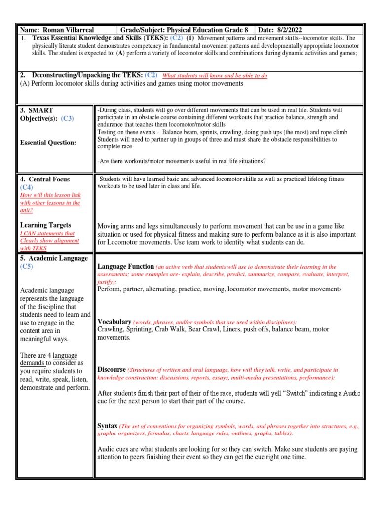 Roman Lesson Plan TW | PDF | Learning | Teachers