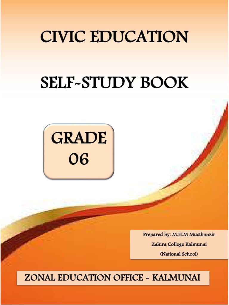 Grade 6 Civic Education Self-Study Guide | PDF | Teachers | Schools