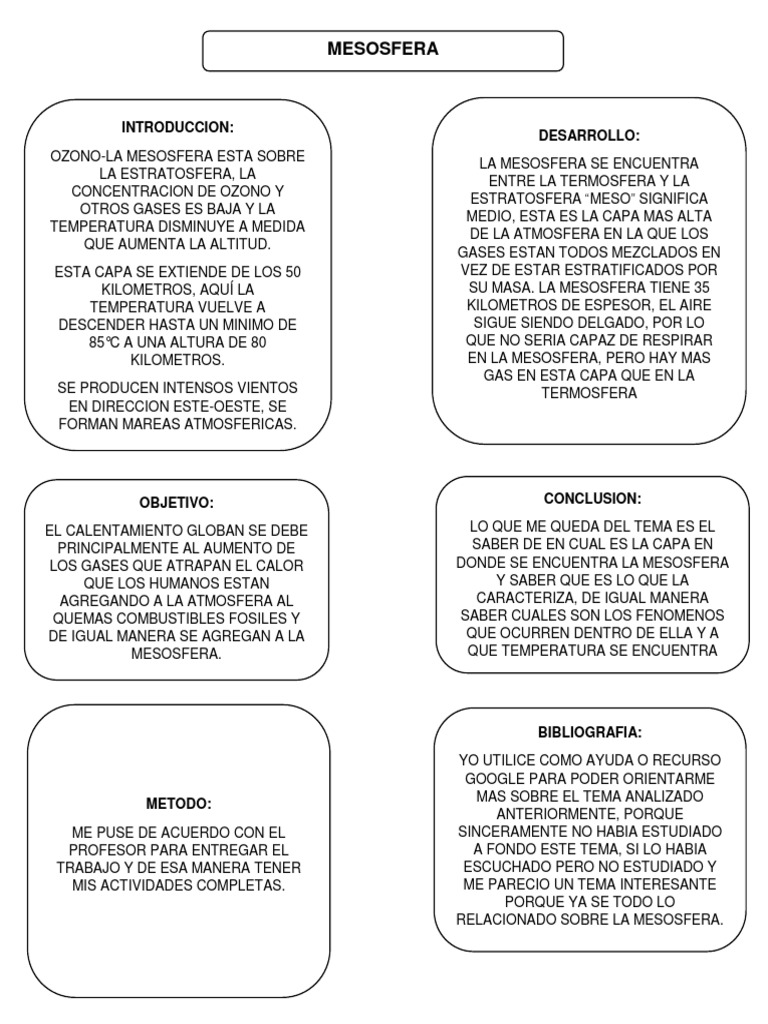 Geografia Mesosfera | PDF | Atmósfera | Atmósfera de tierra
