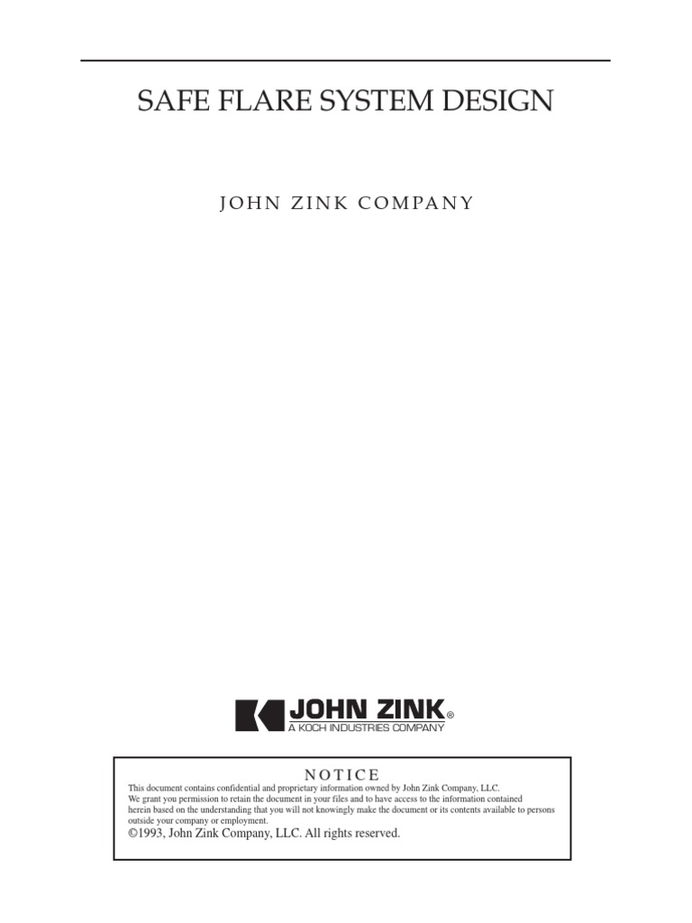 Safe Flare System Design: John Zink Company | PDF | Combustion | Gases