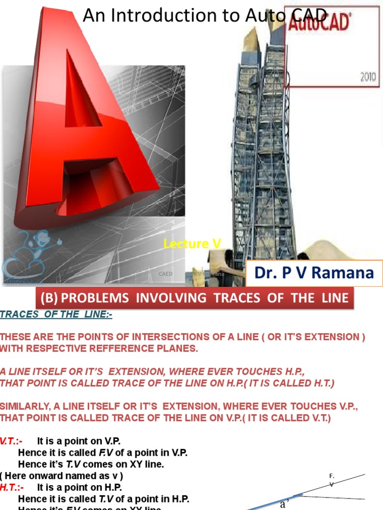 An Introduction to AutoCAD: Traces of the Line | PDF | Angle | Elementary Geometry
