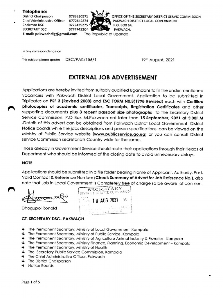 External Job Advert | PDF