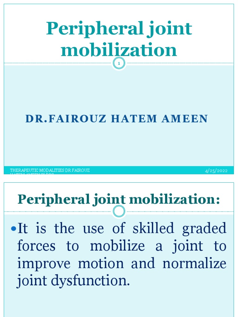 11-Joint Mobilization | Download Free PDF | Anatomical Terms Of Motion ...
