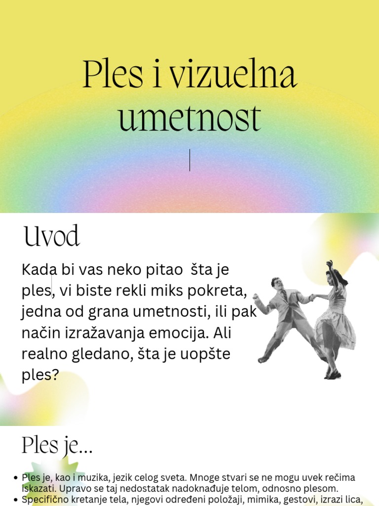 Ples I Vizuelna Umetnost | PDF