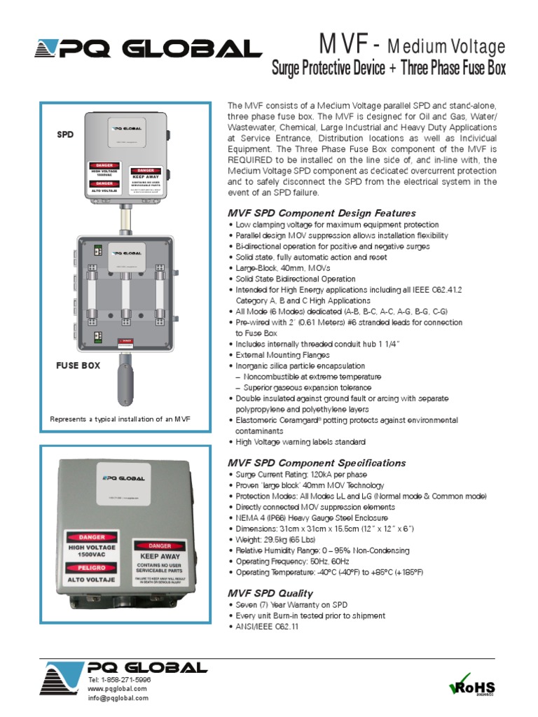 PQ MVF Cutsheet-Secovi 2019 PQGlobal | PDF | Fuse (Electrical) | Equipment