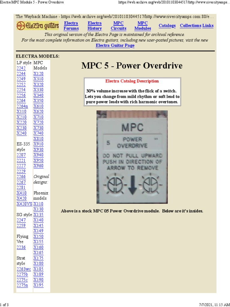 Electra MPC Module 5 - Power Overdrive | PDF | Electrical Engineering ...