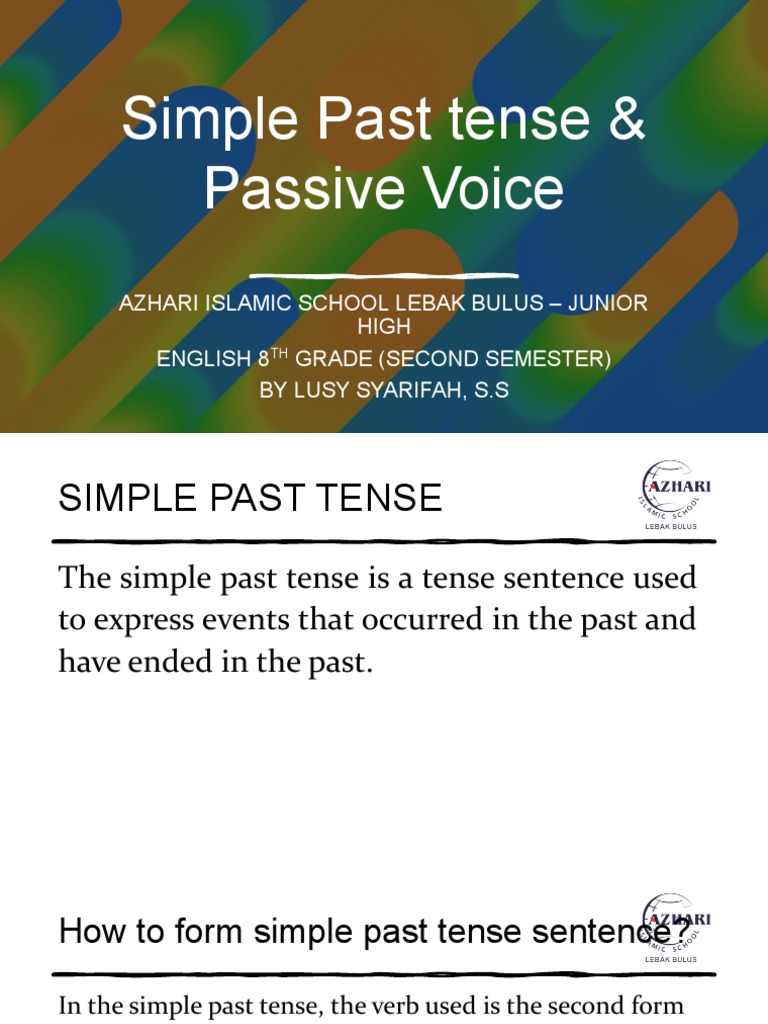 Simple Past Tense & Passive Voice (English) | PDF | Foreign Language ...