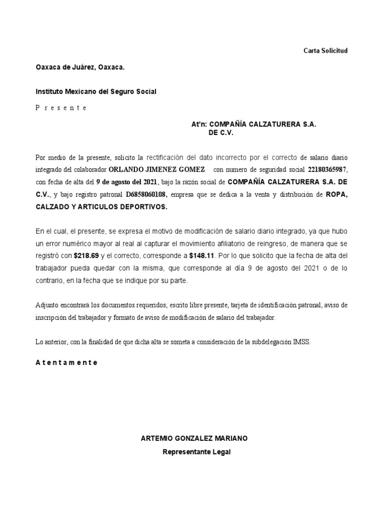 Escrito Libre Imss | PDF | Finanzas y dinero