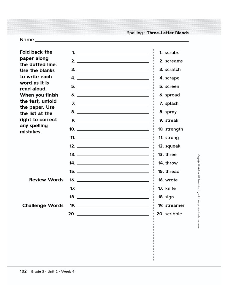 Week 12 Spelling | PDF