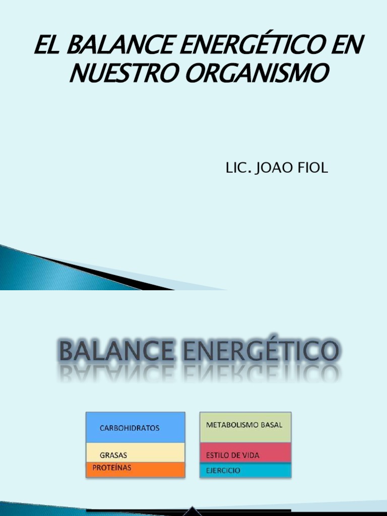Balance Energético | PDF | Caloría | Alimentos