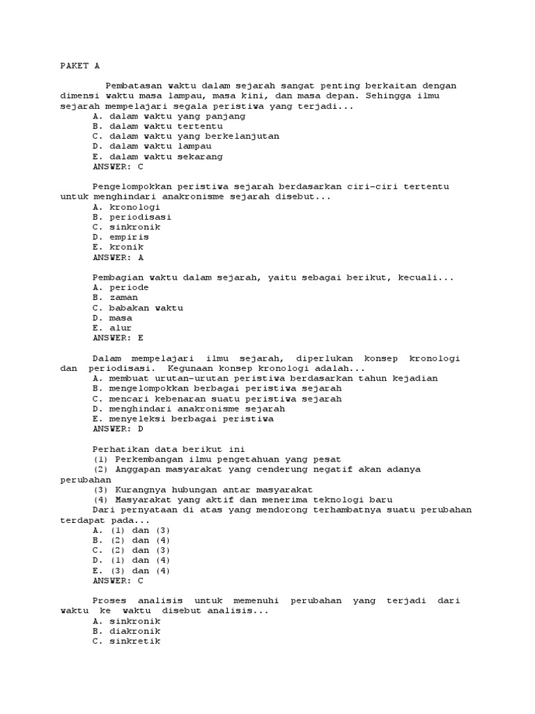 Kisi-Kisi Sejarah Indonesia X 2022 Ganjil | PDF
