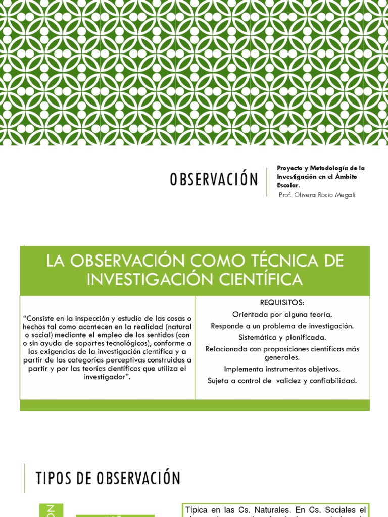 Observacion y Revision Documental | PDF | Teoría | Observación