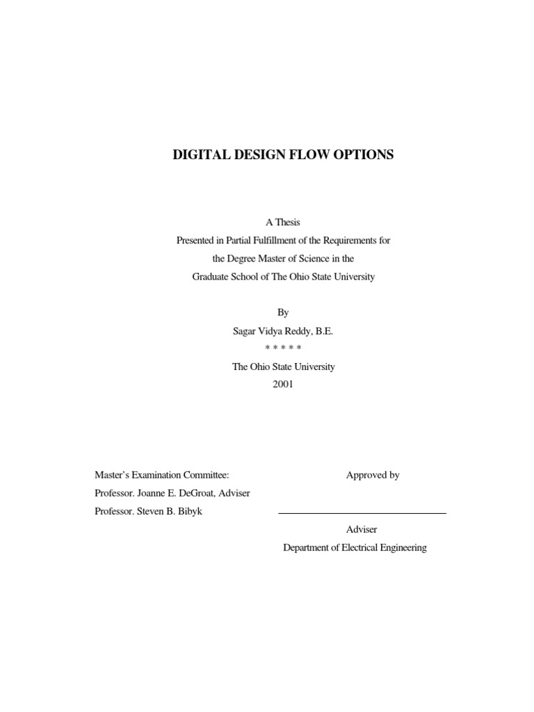 Reddys Digital Design Flow Thesis | PDF | Hardware Description Language ...
