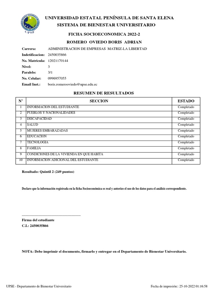 Ficha Socioeconomica 2022-2 | PDF Ficha Socioeconomica 2022-2 | PDF