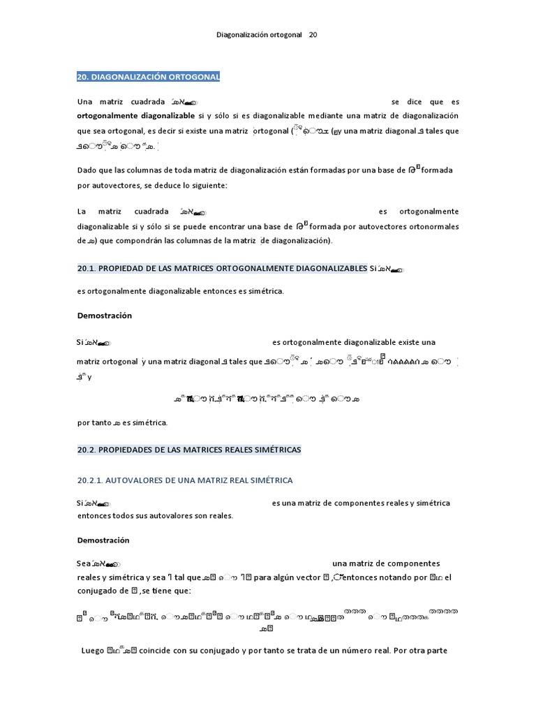 Diagonalizacion Ortogonal de Matrices Simetricas | PDF | Valores propios y vectores propios ...