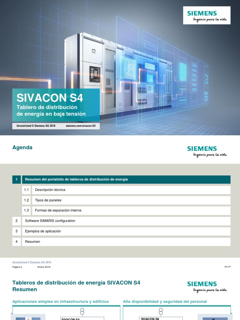 Sivacon s4 Tableros de Distribucion de Energia Hasta 4000a Resum ...