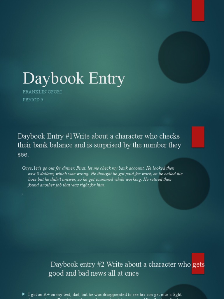 Daybook Entry | PDF Daybook Entry | PDF