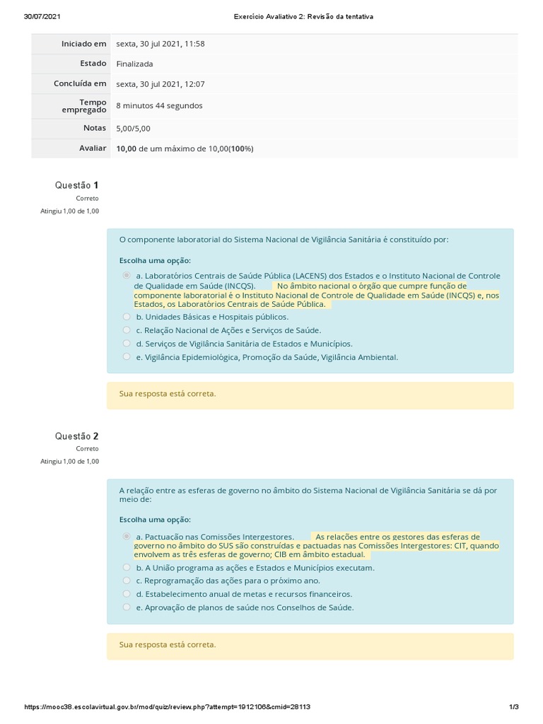 Exercício Avaliativo 2 - Modulo 2 | PDF | Governo