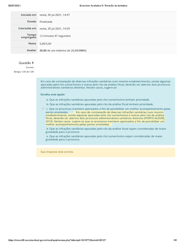 Exercício Avaliativo 5 - Modulo 5 | PDF