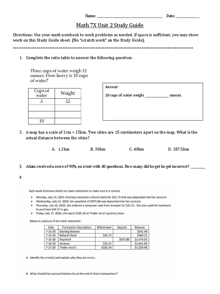 Unit 2 Study Guide PDF | PDF | Interest | Loans
