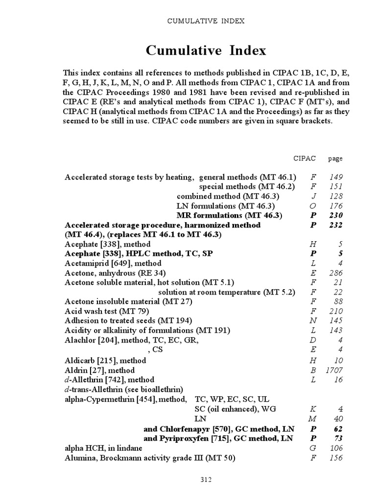 Metodos Cipac | PDF | Emulsion | Solubility